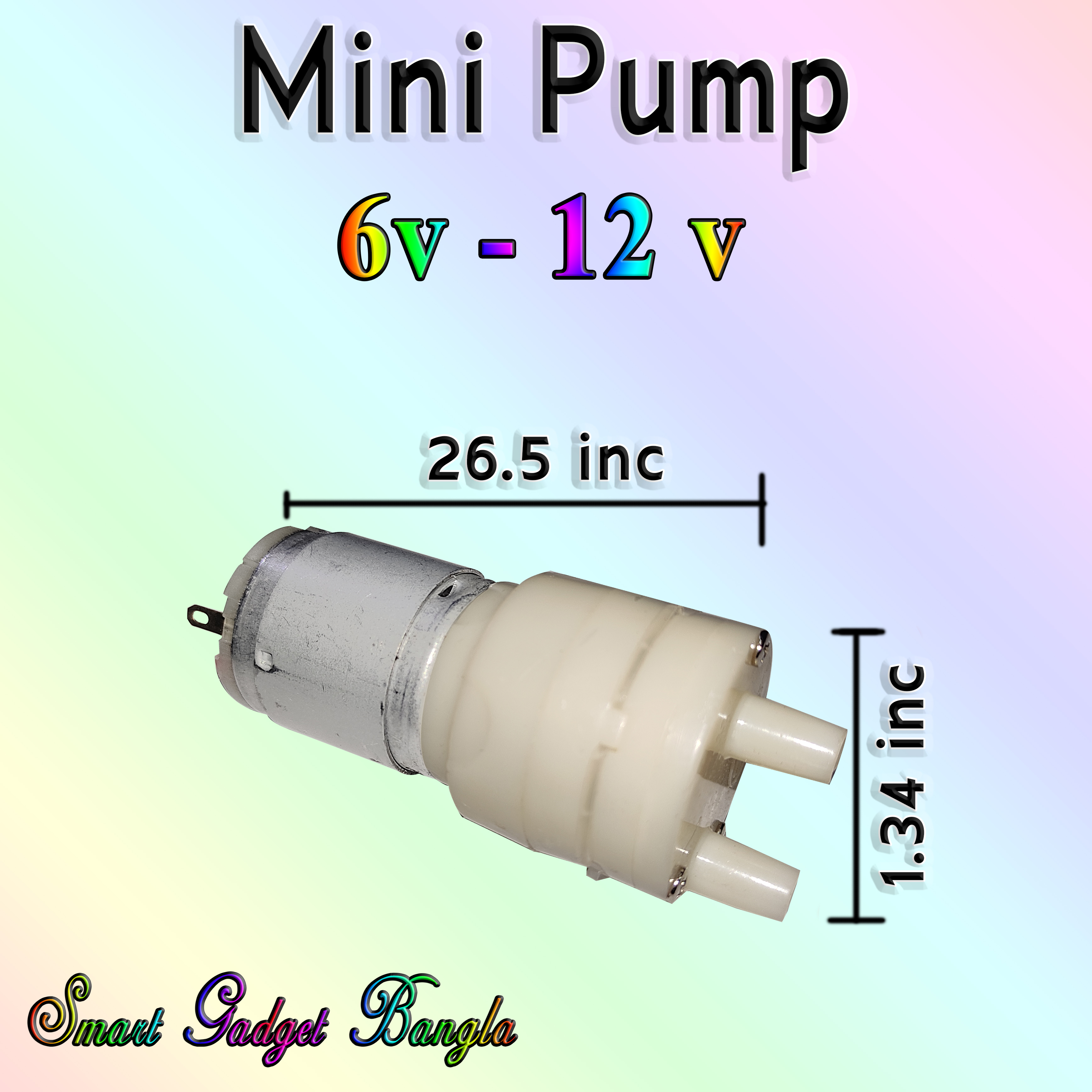 Air Pump DC 6V - 12V Mini Air Pump High Pressure Large Capacity Low Noise | Daraz.com.bd