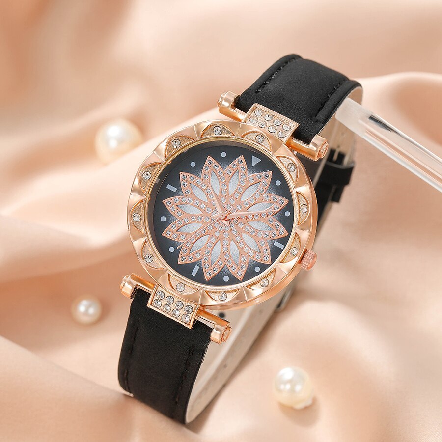 Exclusive Ladies' Watches: 6pc Set Diamond-studded Bracelet Timepiece ...