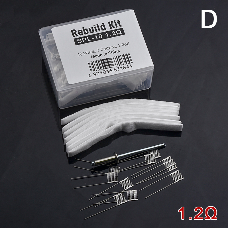1Set DIY Rebuild Kit V2 Spl-10 0.6/0.8ohm Spl-10 1.0/1.2ohm Mesh Coil ...