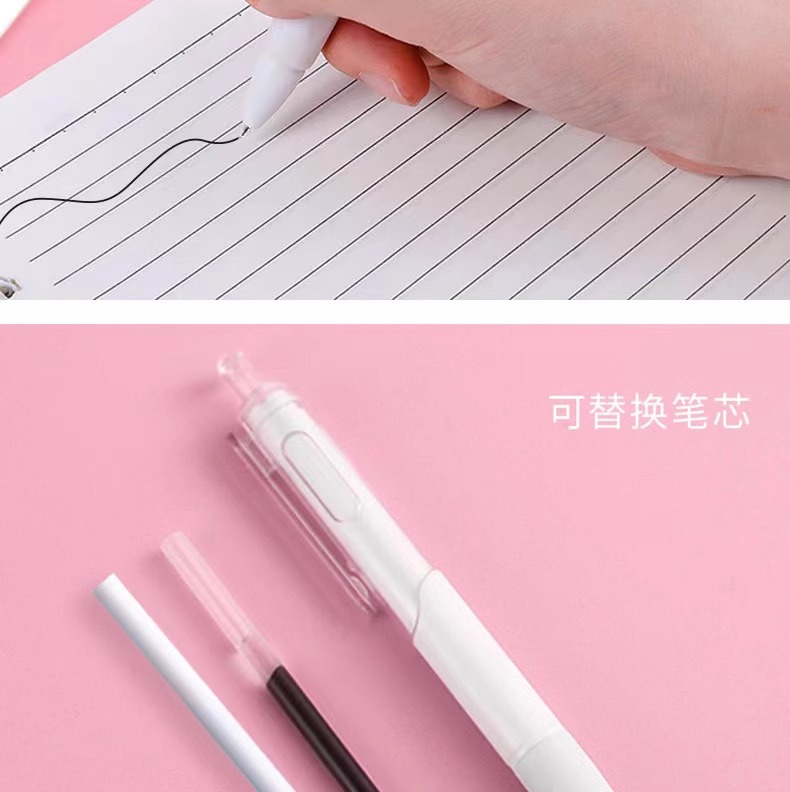 Gel Pen Retractable Gel Pen Multi Colors 0.5mm 5 PCS Black Stationery ...