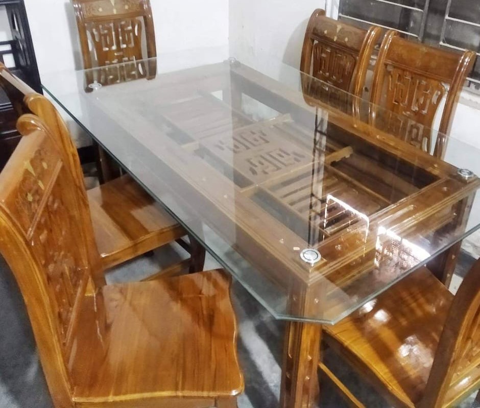 sutter model Dining Table.segun wood | Daraz.com.bd