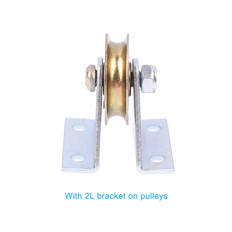 1Set Bracket Pulley 6mm Wire Rope Pulley Fixed Roller Over-line Hanging ...