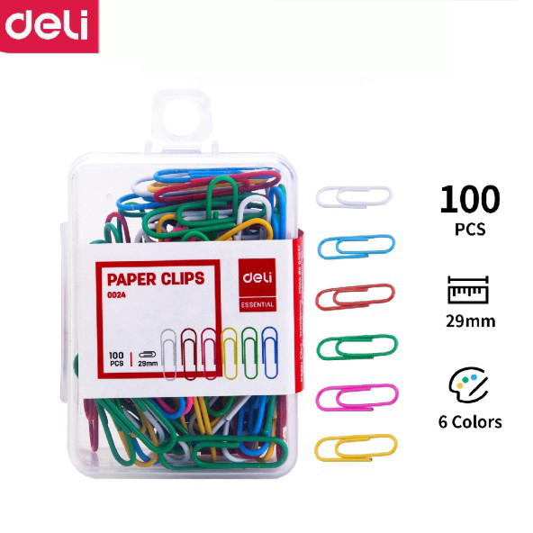 Deli Color Paper Clip, E0024 1 box | Daraz.com.bd