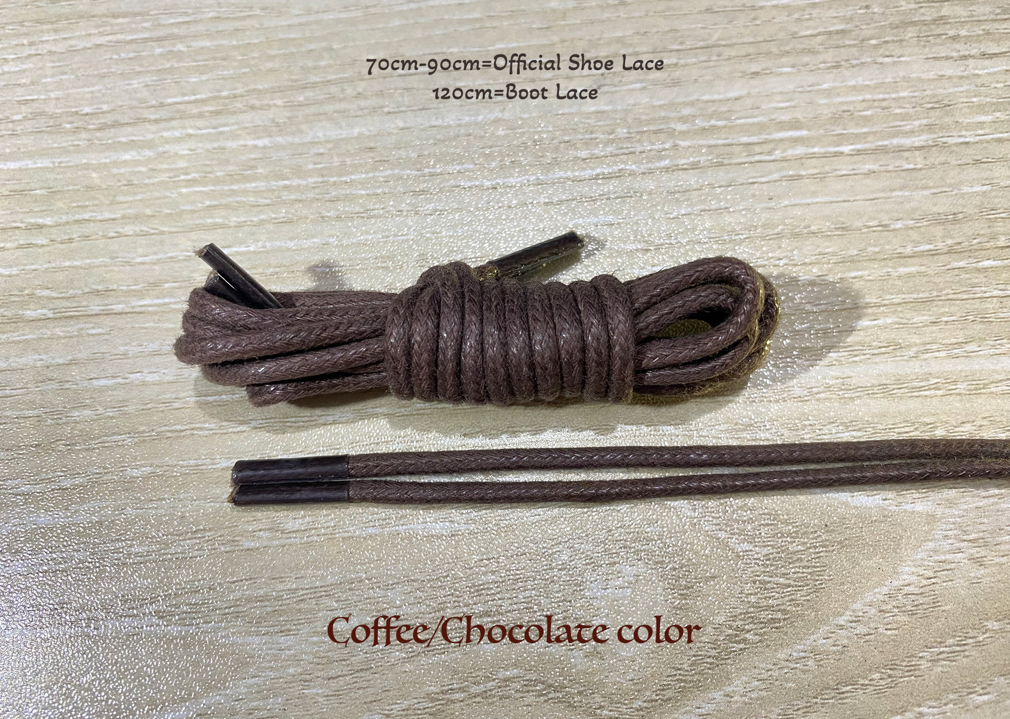 1 Pair 70cm\80cm\90cm\120cm\150cm Coloured Round Waxed Shoelaces For ...