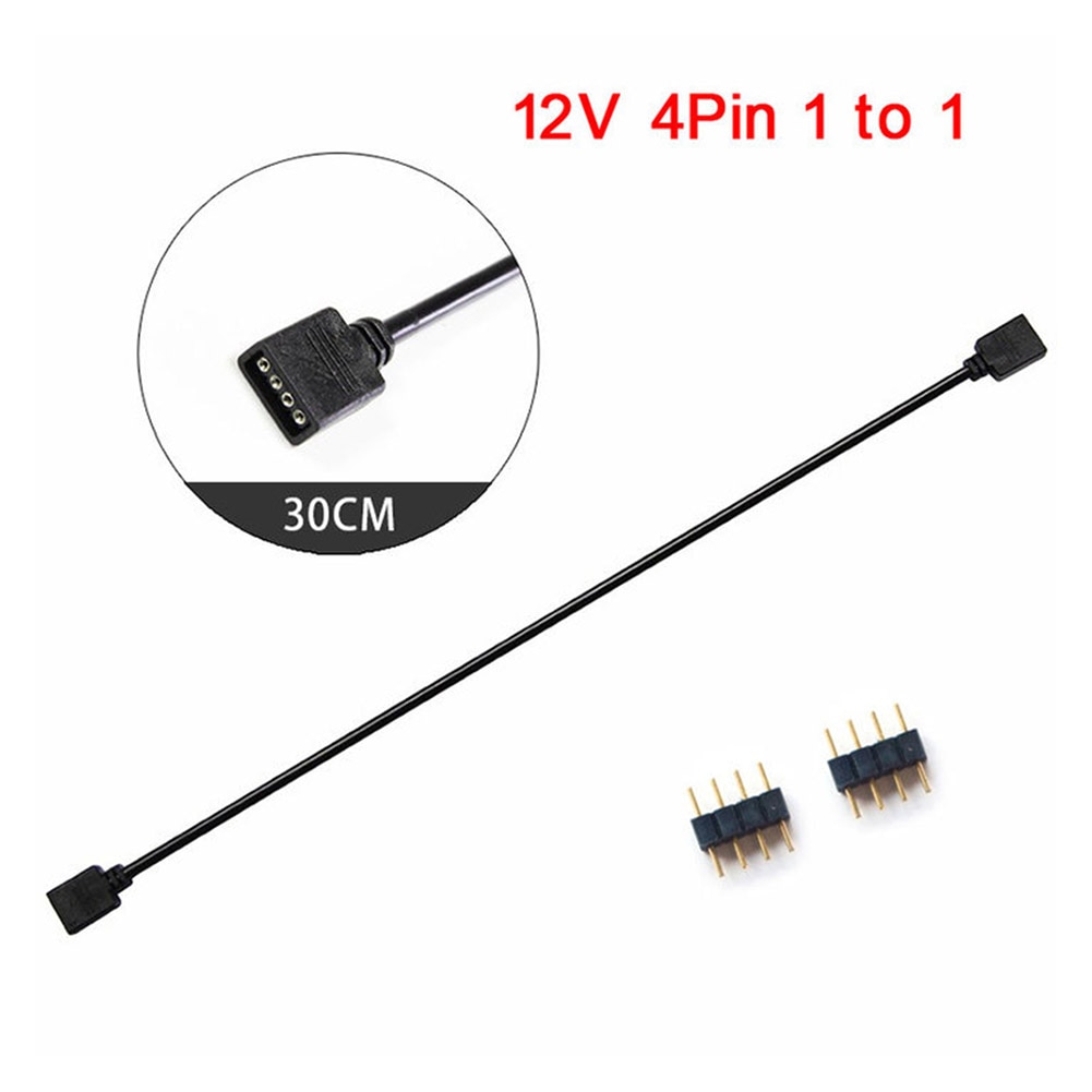 1-5Pcs 3Pin/4Pin Computer Motherboard Extension Cable RGB Extension ...