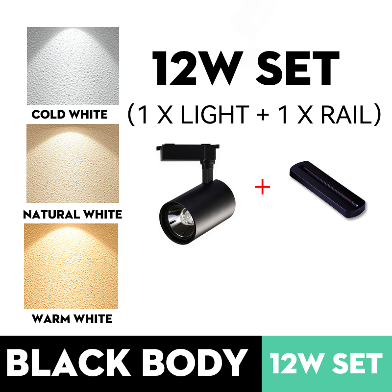 LED Track Lights Set with Rails 12W 20W 30W 40W Wall Spot Light 220V ...