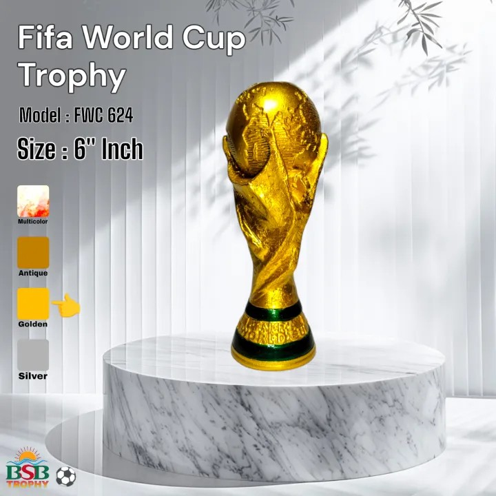 Fifa World Cup Tournament Trophy Award 6" Inch approx heavy weight ...
