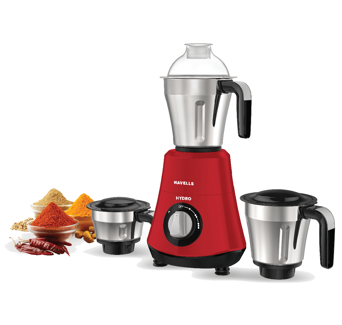 Havells Hydro Red 750W Mixer Grinder 3 jar | Daraz.com.bd
