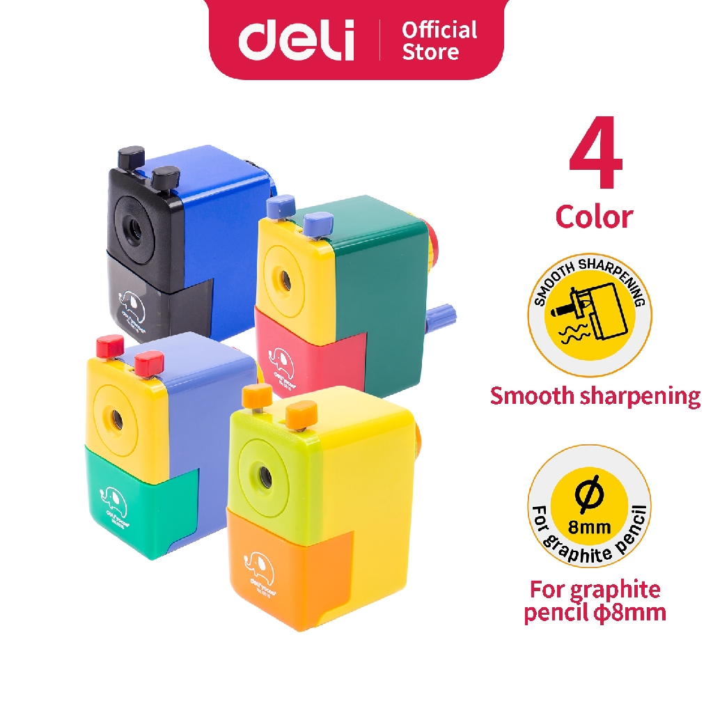 Deli Rotary Pencil Sharpener E0616 - 1pc (Multicolor) | Daraz.com.bd