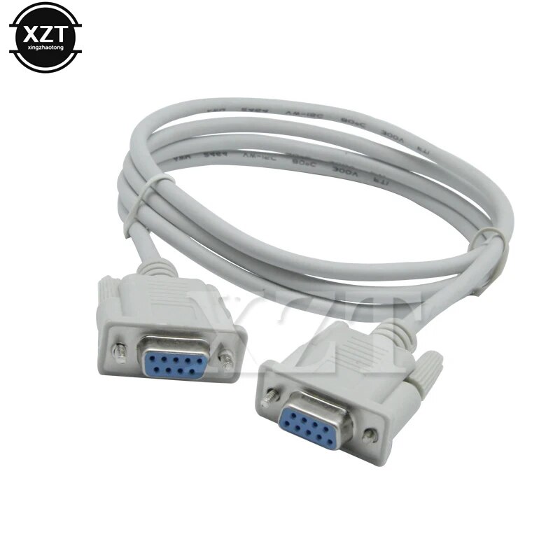 New Serial Null Modem Cable DB9F to DB9F Female DB9 Connector pin 1 to ...