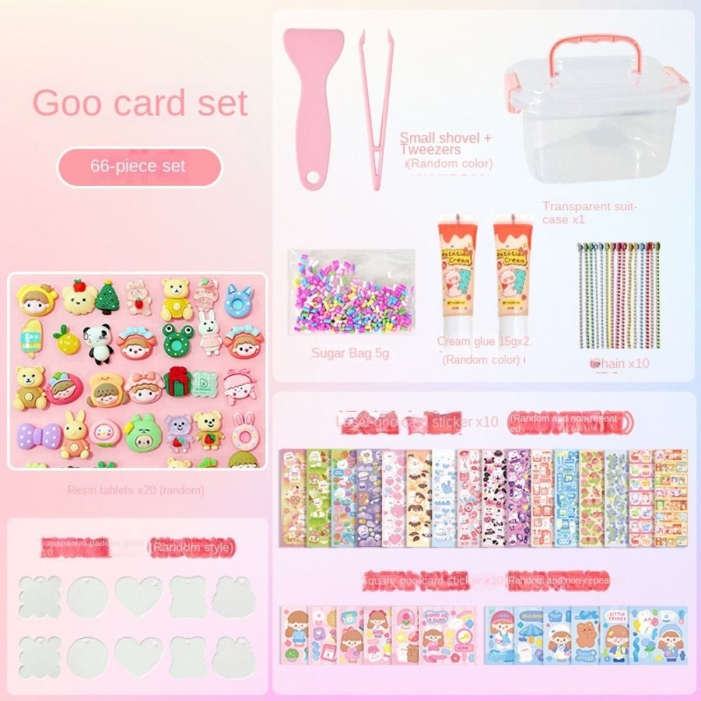 Cartoon Sticker DIY Goo Card Set Sticker Student Stationery Handmade ...