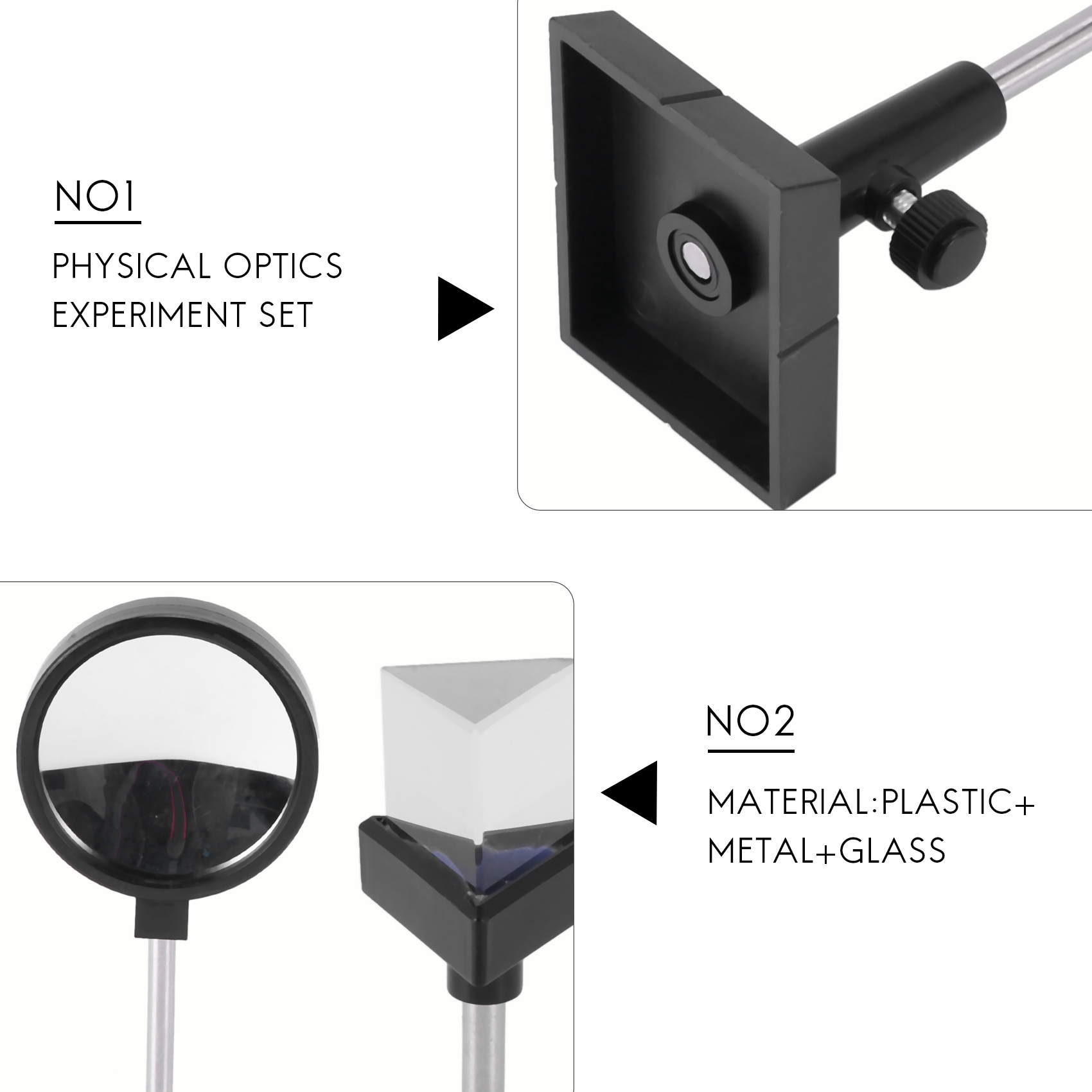 Physical Optics Experiment Set Convex Lens Concave Lens Optical Lens ...