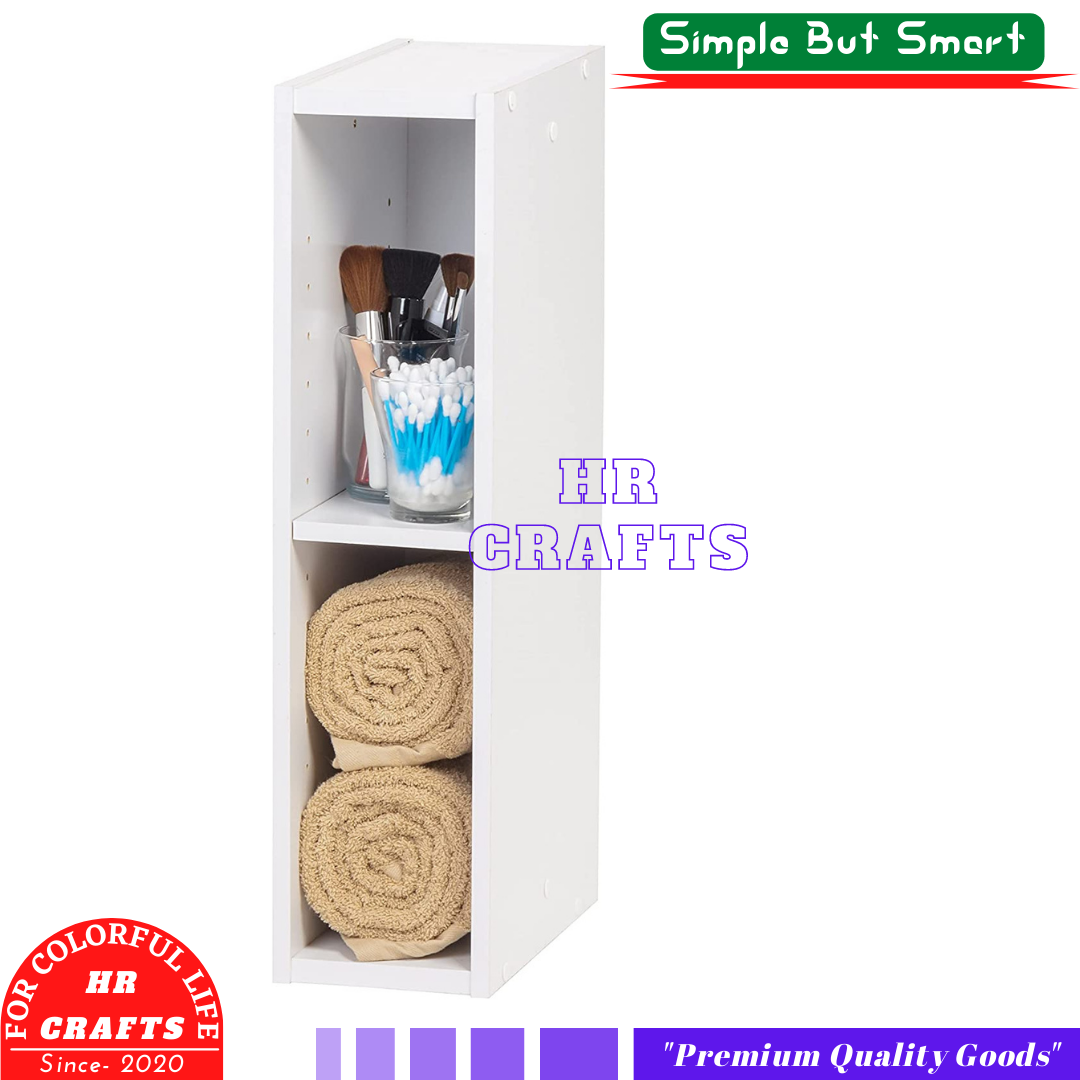 Small Shelving Unit with Adjustable Board Shelf for Small Spaces, 2 ...