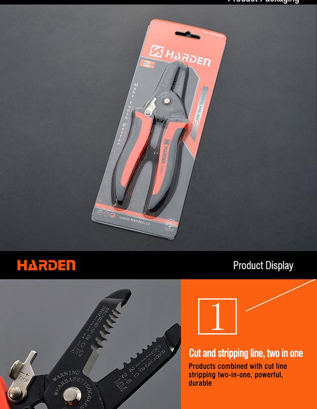Harden 175mm Electric Wire Cutter Stripper Professional 660621
