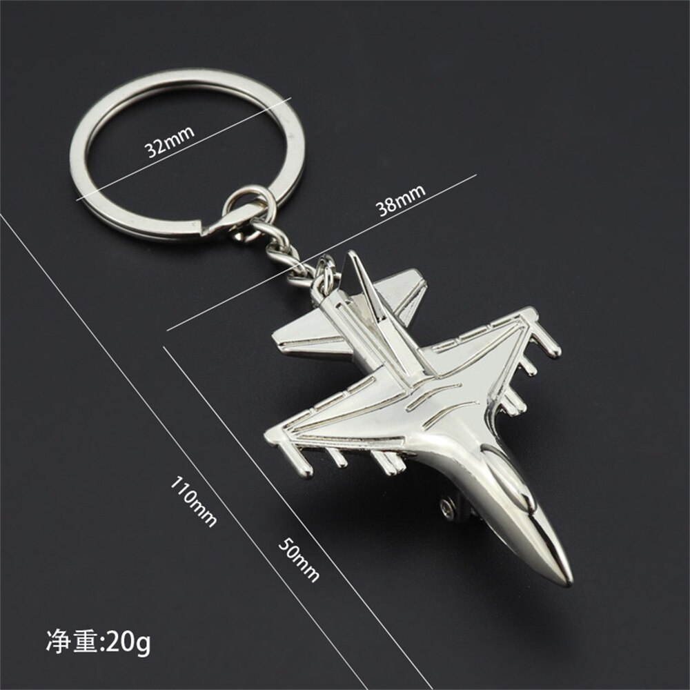 Plane Key Chain For Men Creative Aircraft Metal Fighter Model Pendant ...