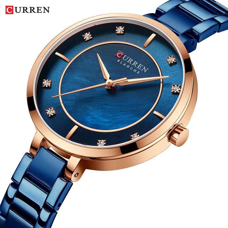 CURREN 9051-Blue & Rosegold Ladies Watches Fashion Elegant Quartz Watch ...