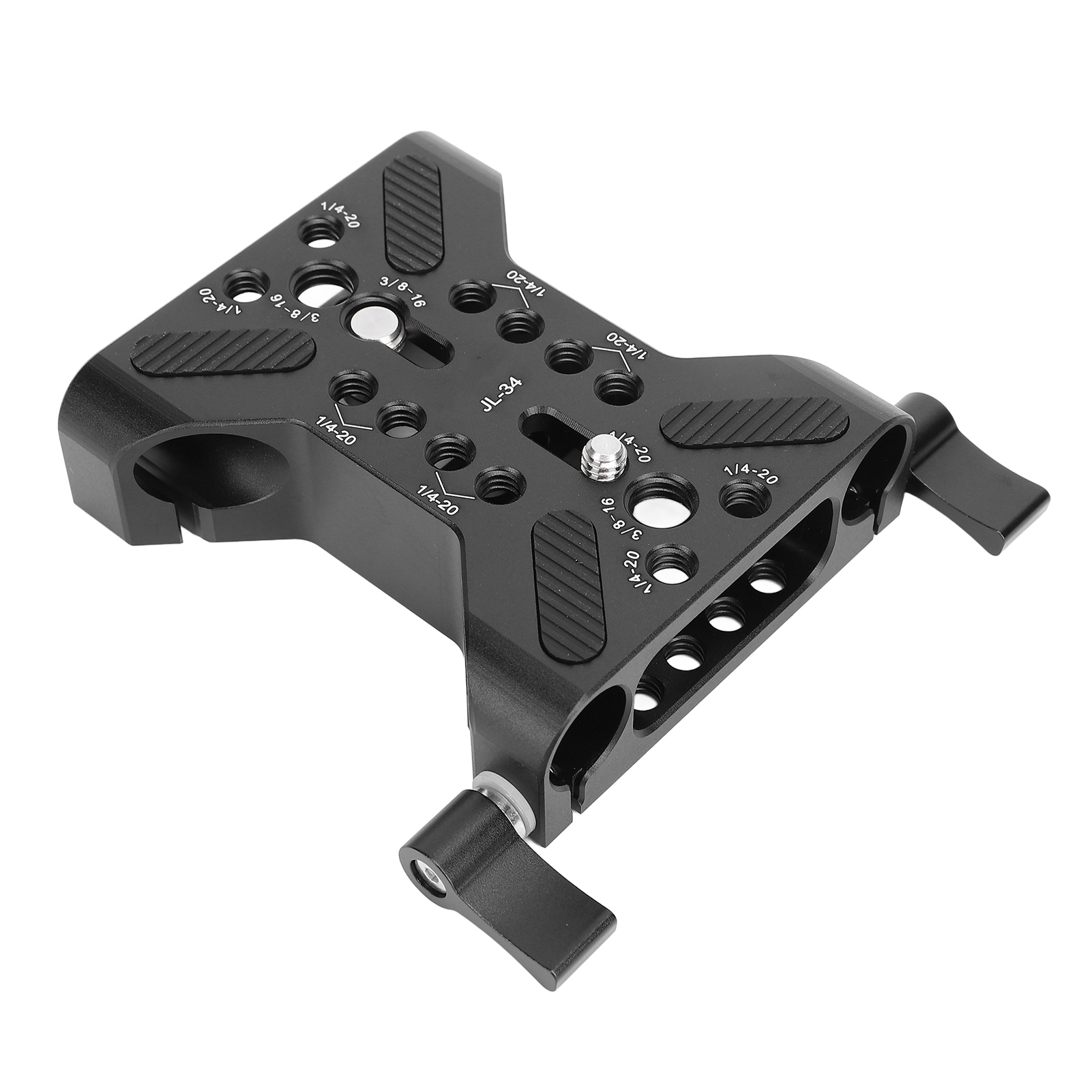 New 15mm Rail Camera Base Plate Professional Double Hole Pipe Quick ...