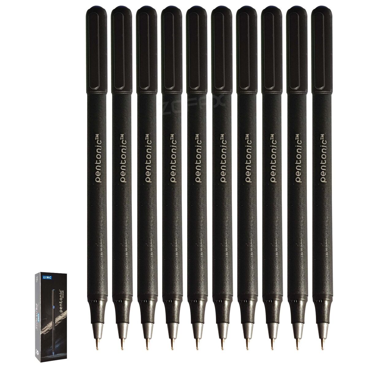 LINC Pentonic Premium Ball Point Pen Set - 0.7mm - 10 black Pens ...