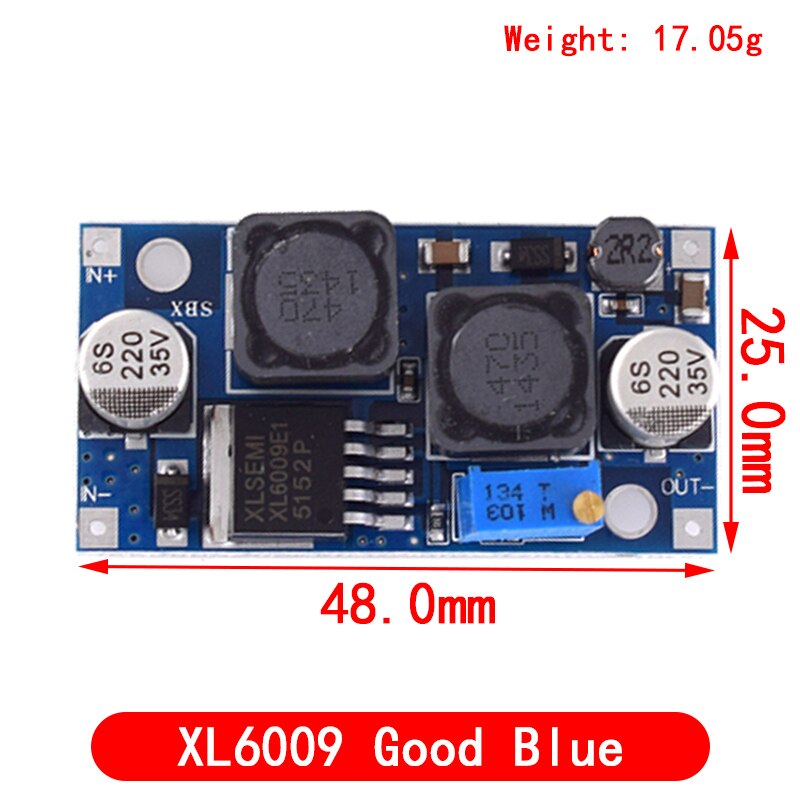 XL6009/XL6019 4A Boost Converter Step Up Adjustable 15W 5-32V to 5-50V DC-DC Power Supply Module ...