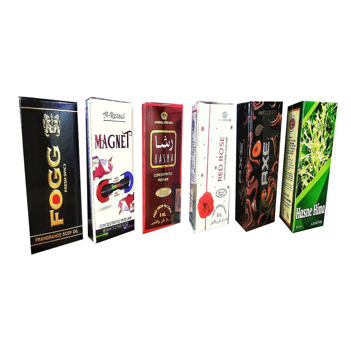6 pieces halal attar/6 pcs Attar Combo Pack/ 6 different smell flavour ...