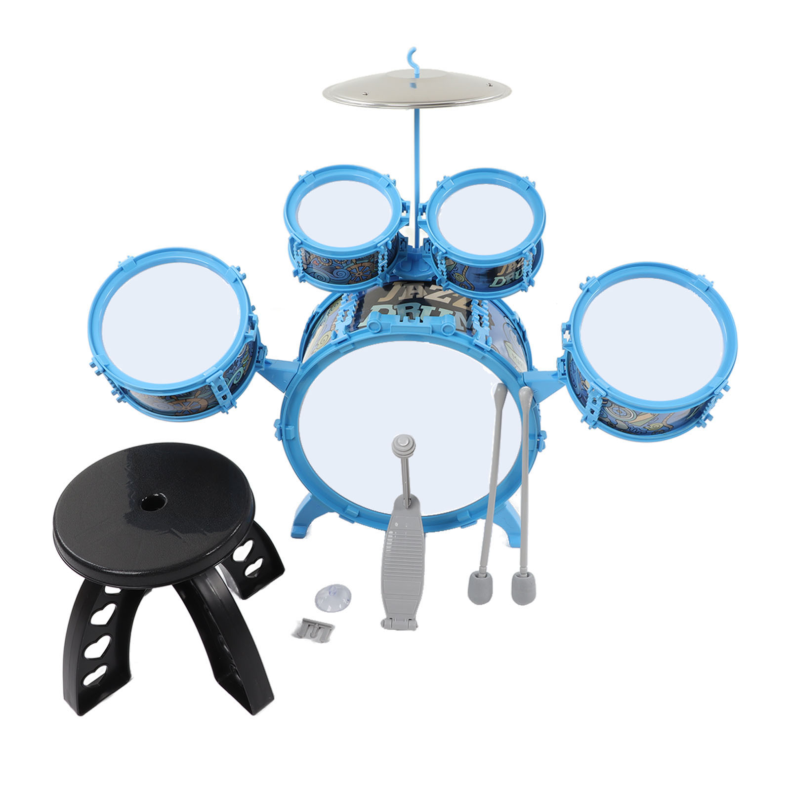 Children Drum Set, 6 Ear Structure Endless Fun Kids Jazz Drum Set ...