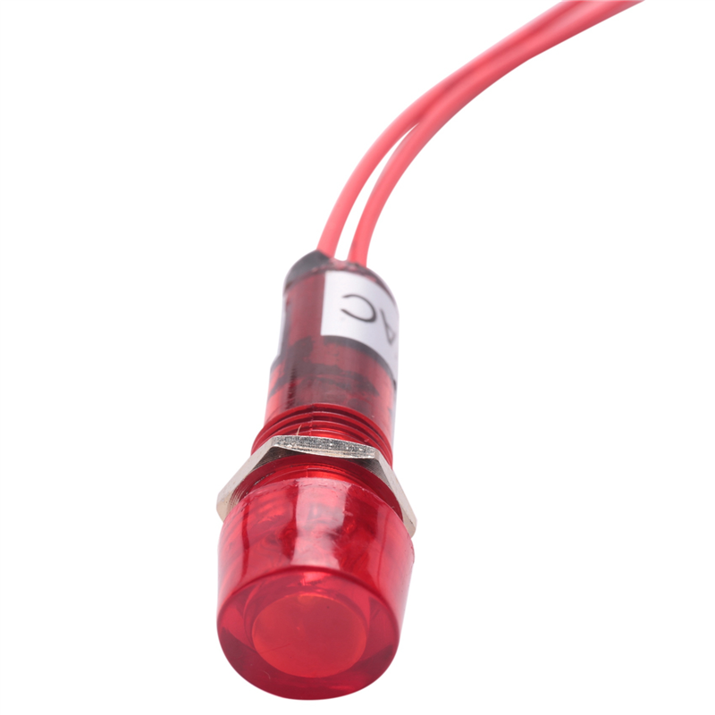5X Neon Indicator Pilot Signal Lamp Red Light AC 250V W2 Wires | Daraz ...