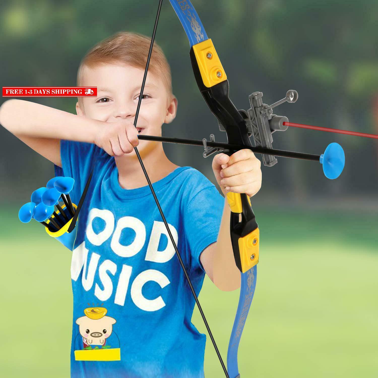Kids Bow and Arrows, Kids Archery Bow and Arrow Toy Set for Boys Girls ...