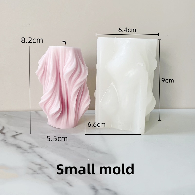 Beautiful 3D Unique Candles Molds Carved Wavy Candle Abstract Art ...