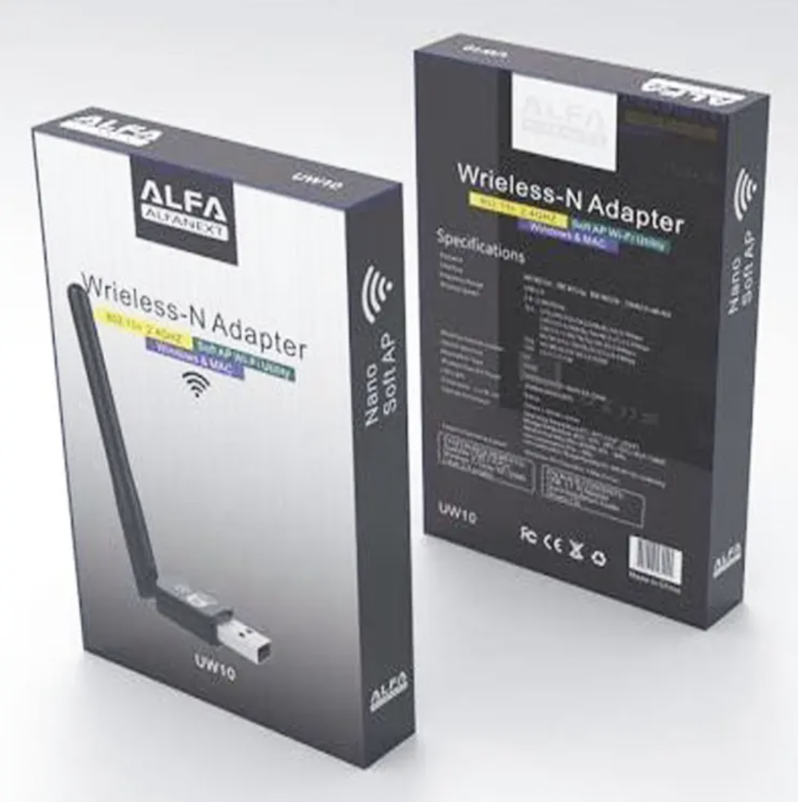 ALFA 150MBPS WIFI RECEIVER 3DBi ANTENNA LV-UW10SRK Wireless-N USB ...