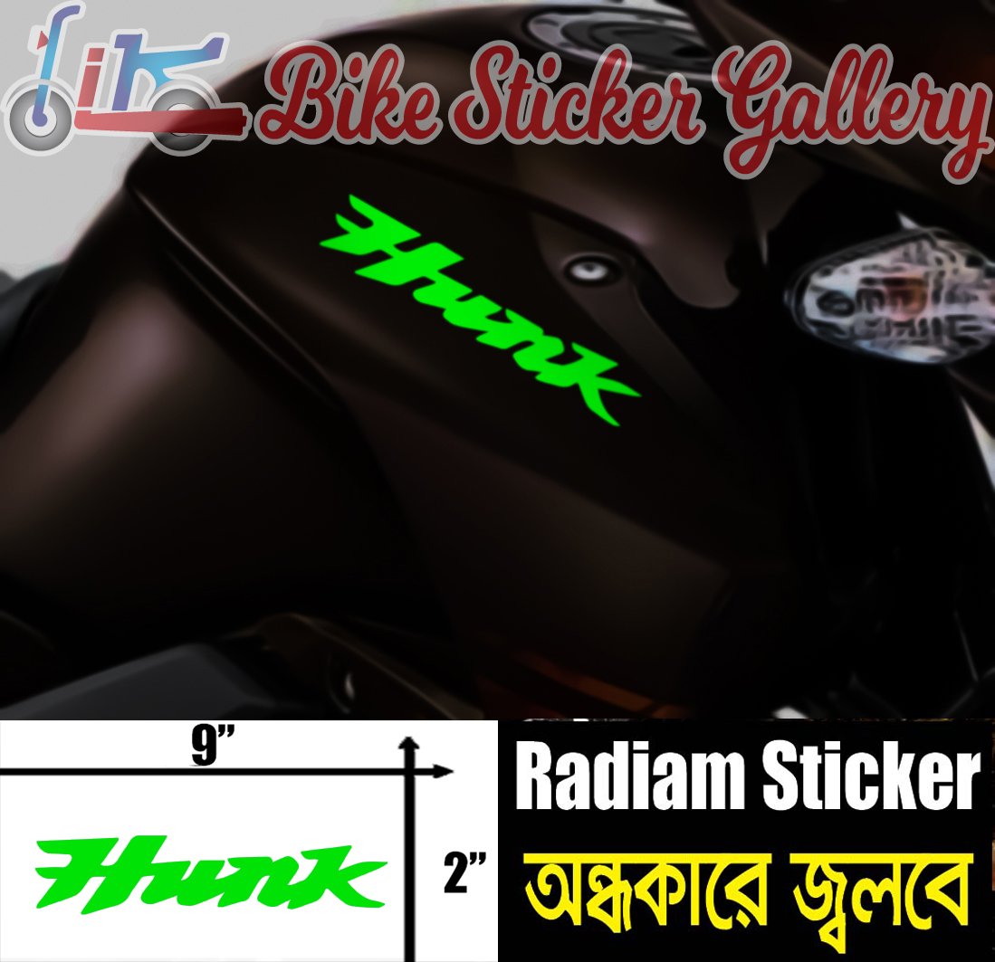Bike Radium Sticker - Hunk Branding / Glow in the dark ( Waterproof ...