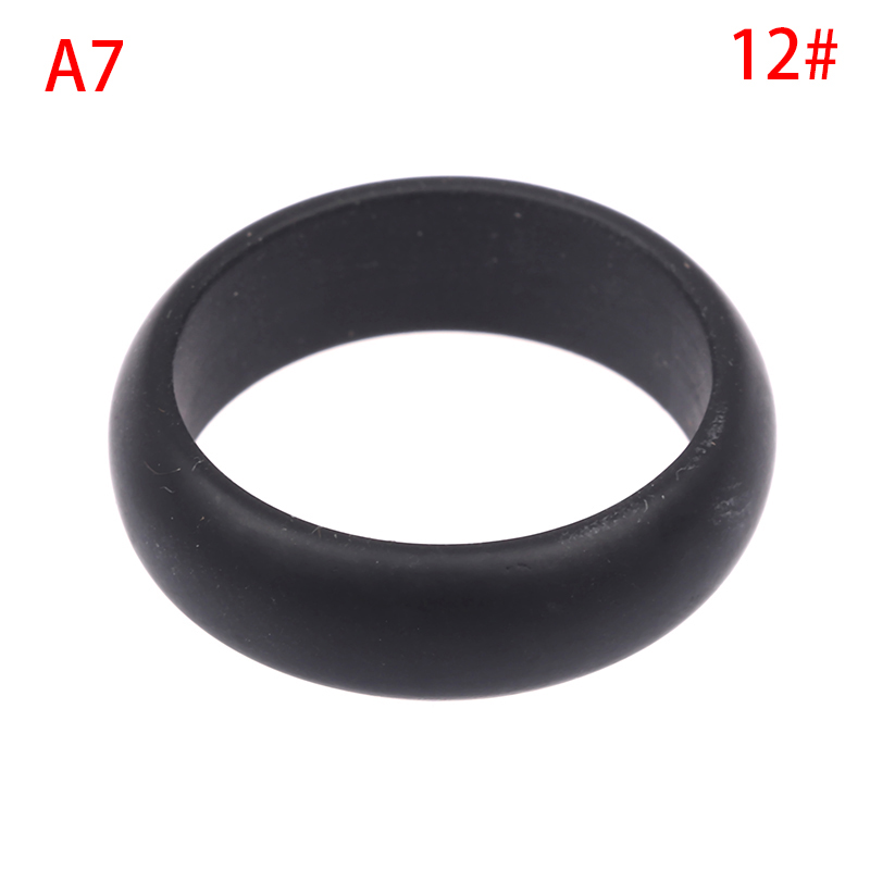 Flexible Silicone Wedding Engagement Ring for Men Black Rubber Band ...