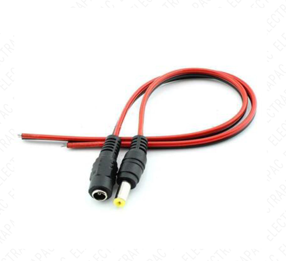 Male Female Dc Power Jack And Socket With Cable2.1Mm Plug To 2 Pin ...
