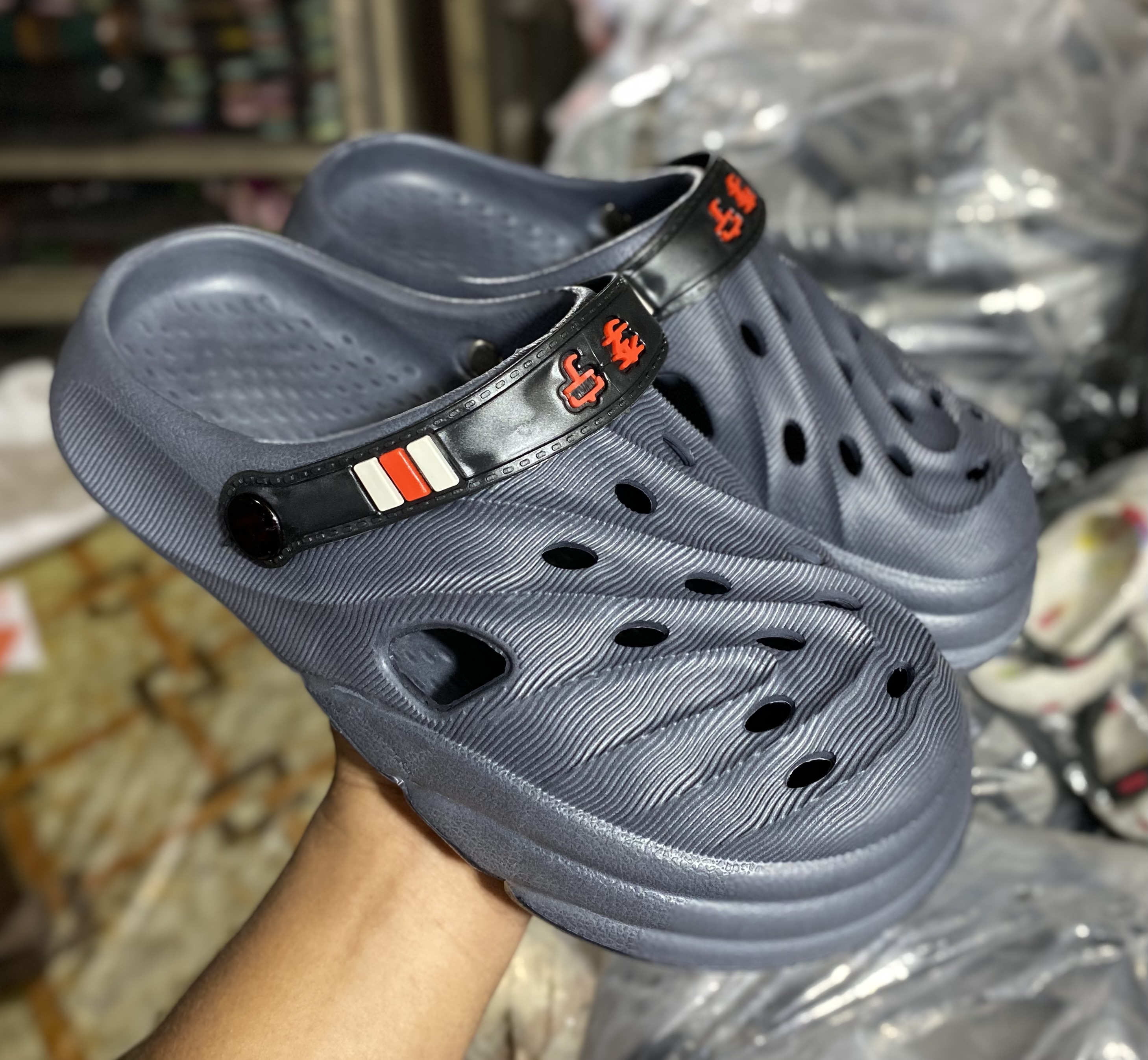 New Mens Hollow Design Slingback Round Toe Clogs Outdoor EVA Vent Crocs ...