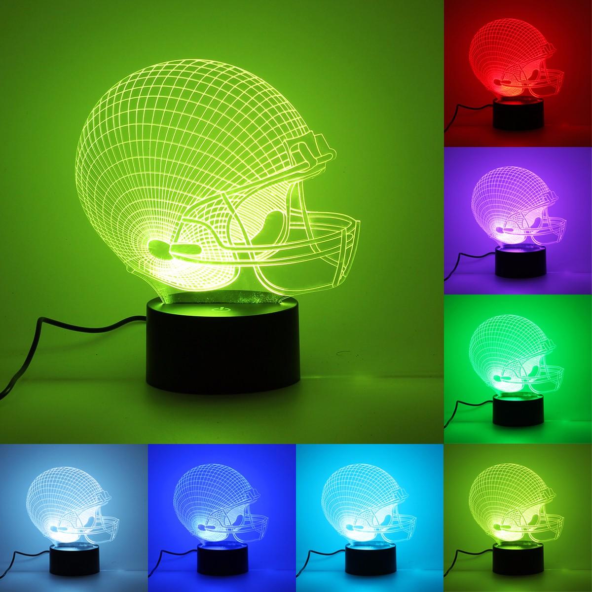 Rugby 3d Lamp, Night Light For Boys, Bedside 7 Colors Change, バーゲンセール