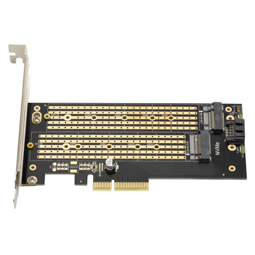 PCI-E to nvme m.2 interface M B key hard disk adapter ngff solid state ...