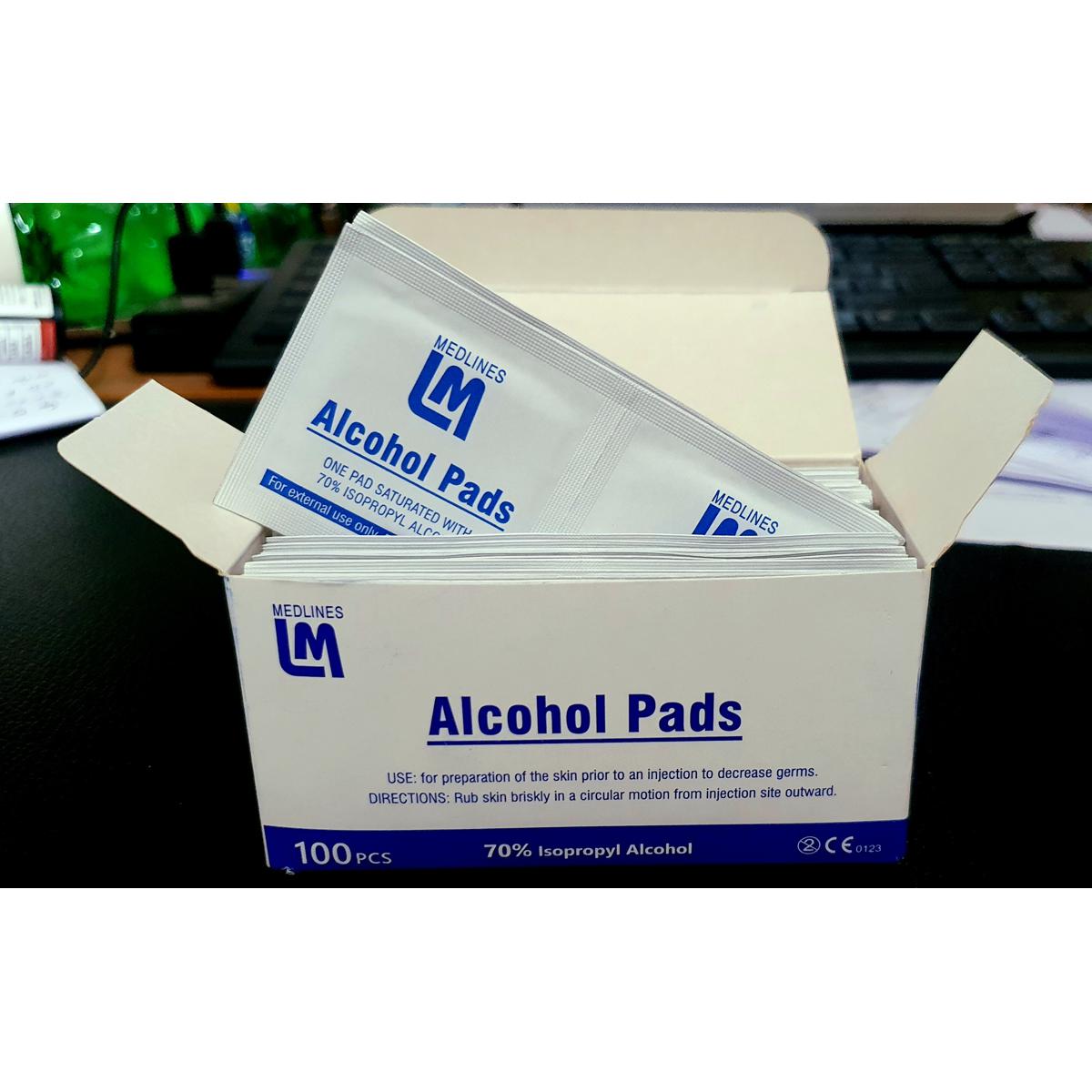 Medlines First Aid Pad Premium Swabs And Extra Wet- 1 Box 100 pcs ...