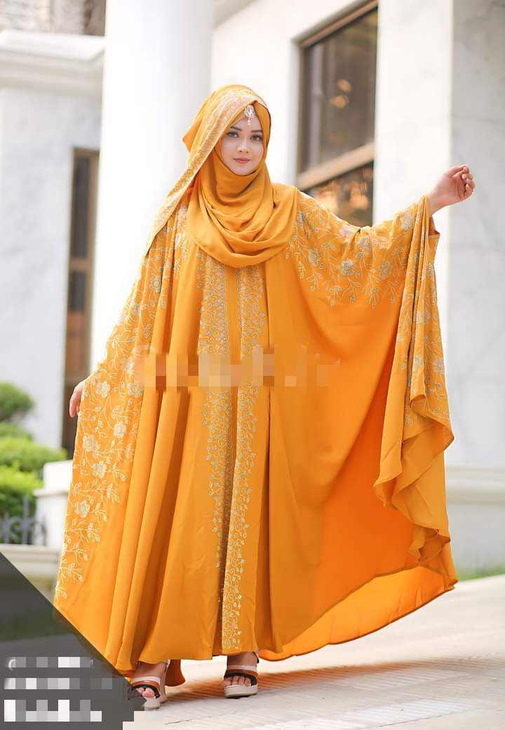 Borkha Muslime Wear Kuchi Gown Borkha Dubai Cherry Georgette For Girls ...