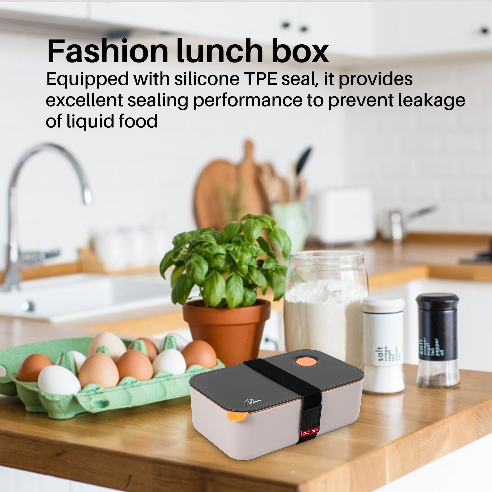Lunch Box 1000ML with 2 Compartments, Eco Friendly BPA Free Bento Box ...