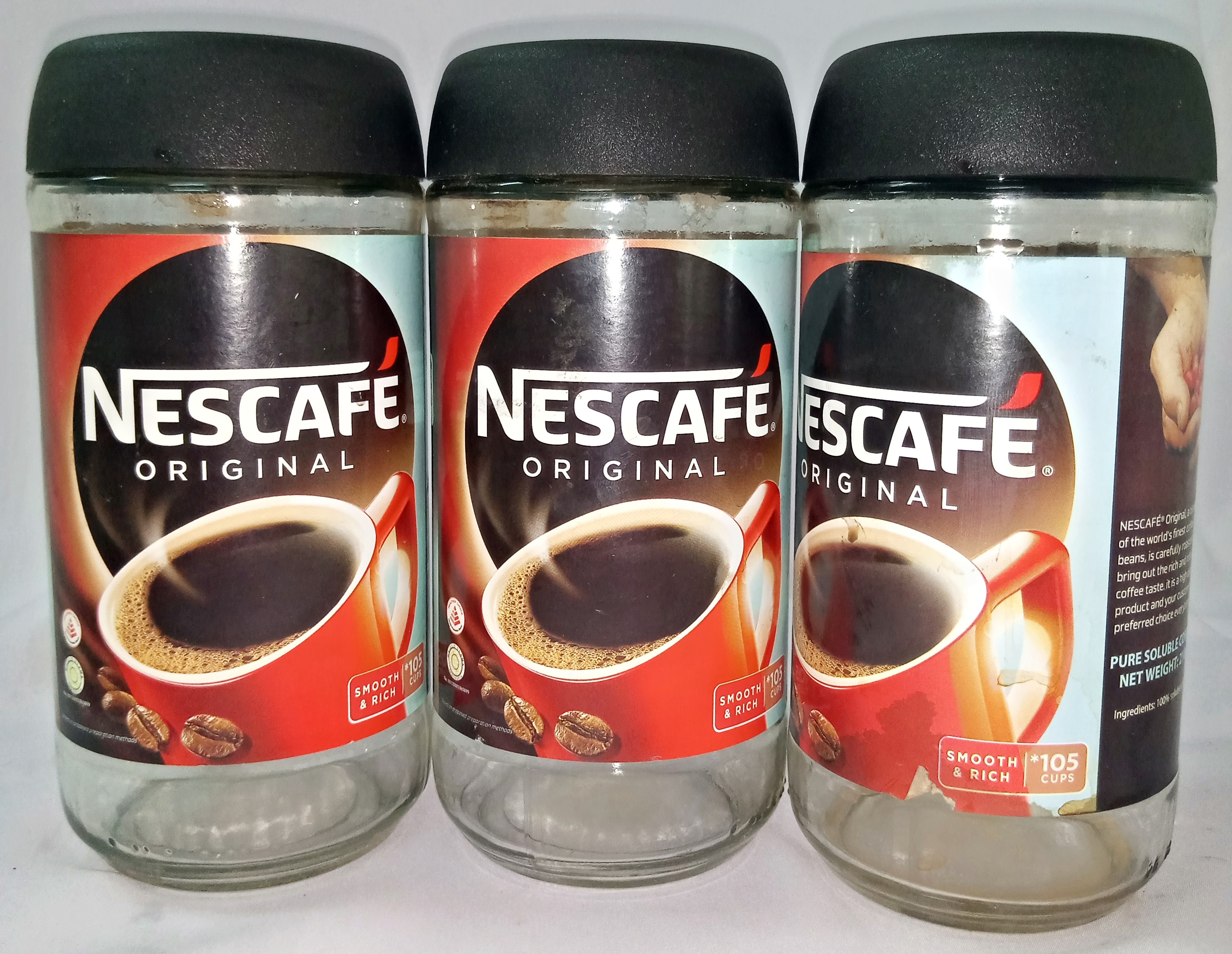 3 Pis Glass Built Coffee Jar 1000 ml | Daraz.com.bd