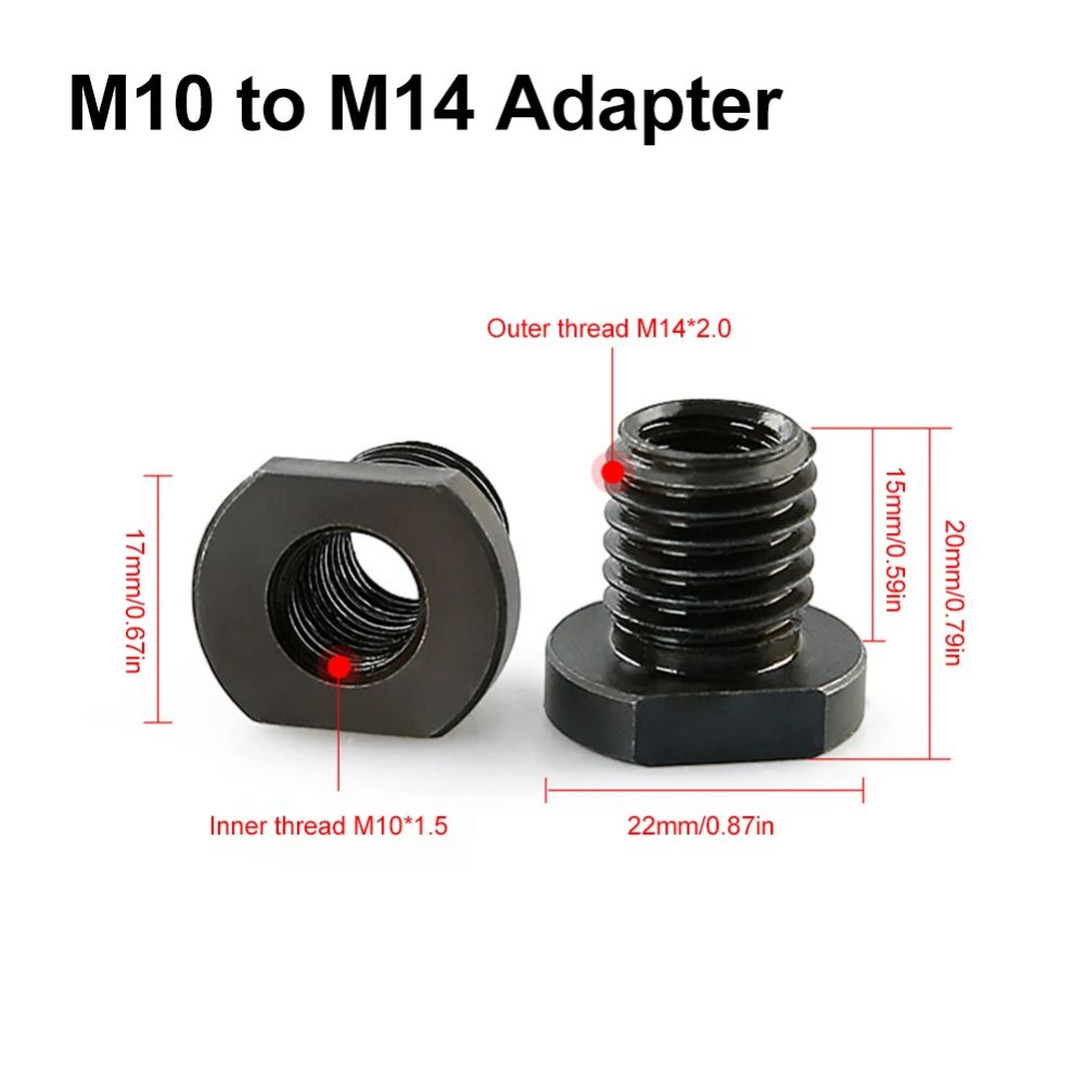 1Pcs New M10 to M14 M16 Thread Angle Grinder Adapter Nut Arbor ...