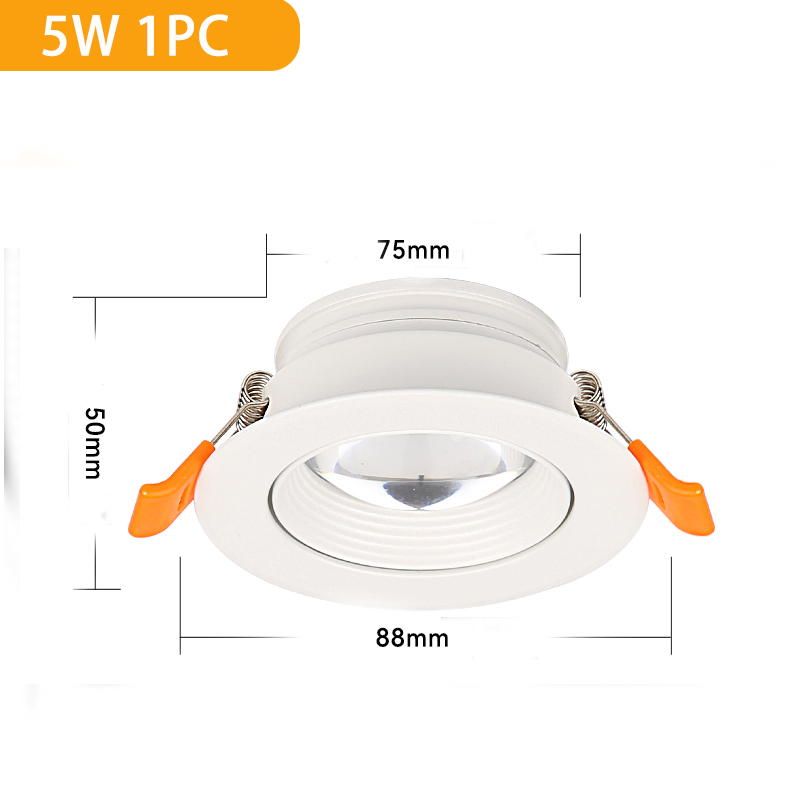 LED Downlight Embedded Spot Light 5W 7W 3-color Led Downlight Ceiling ...