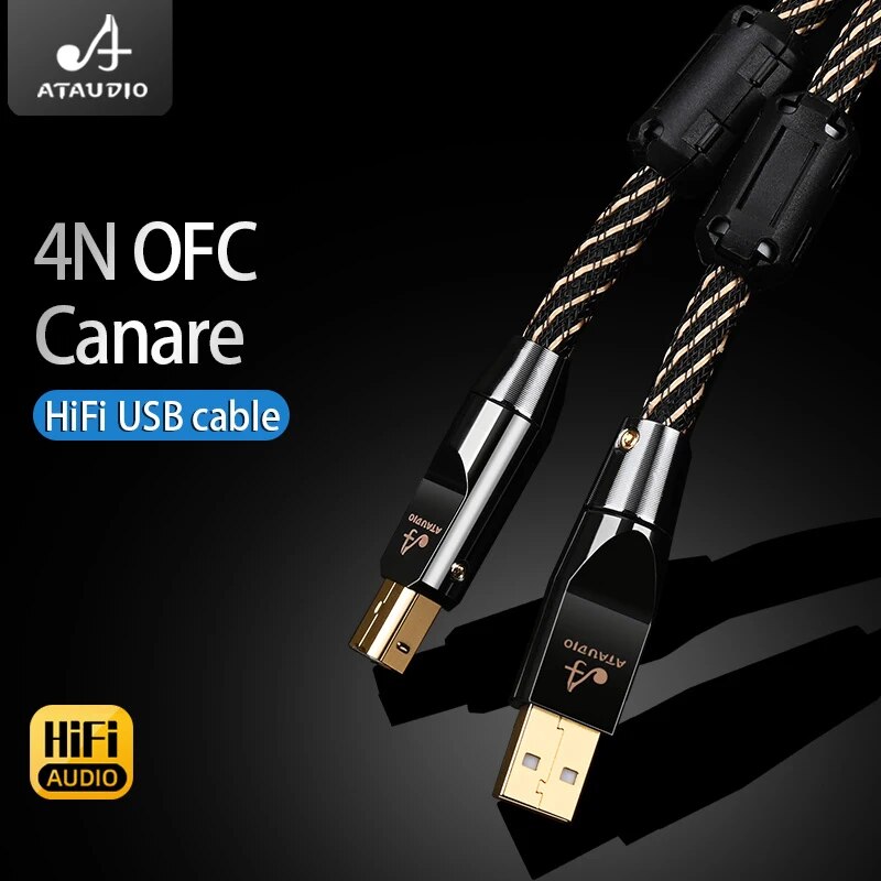 HIFI USB OTG Cable USB Type A to B USB Cable 6N OFC Type C to Type B ...