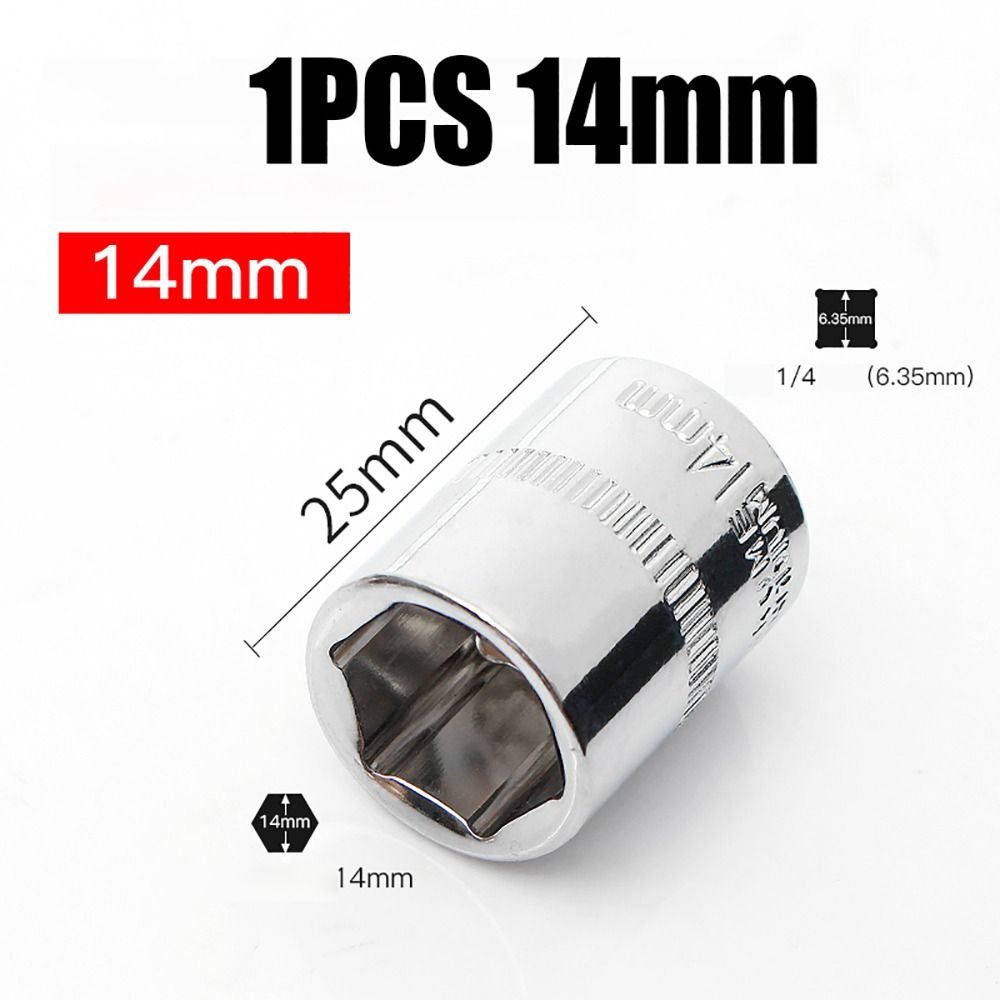 1Pcs New For Ratchet Torque Wrench Hex Short Socket Hand Tool 1/4" 6 ...