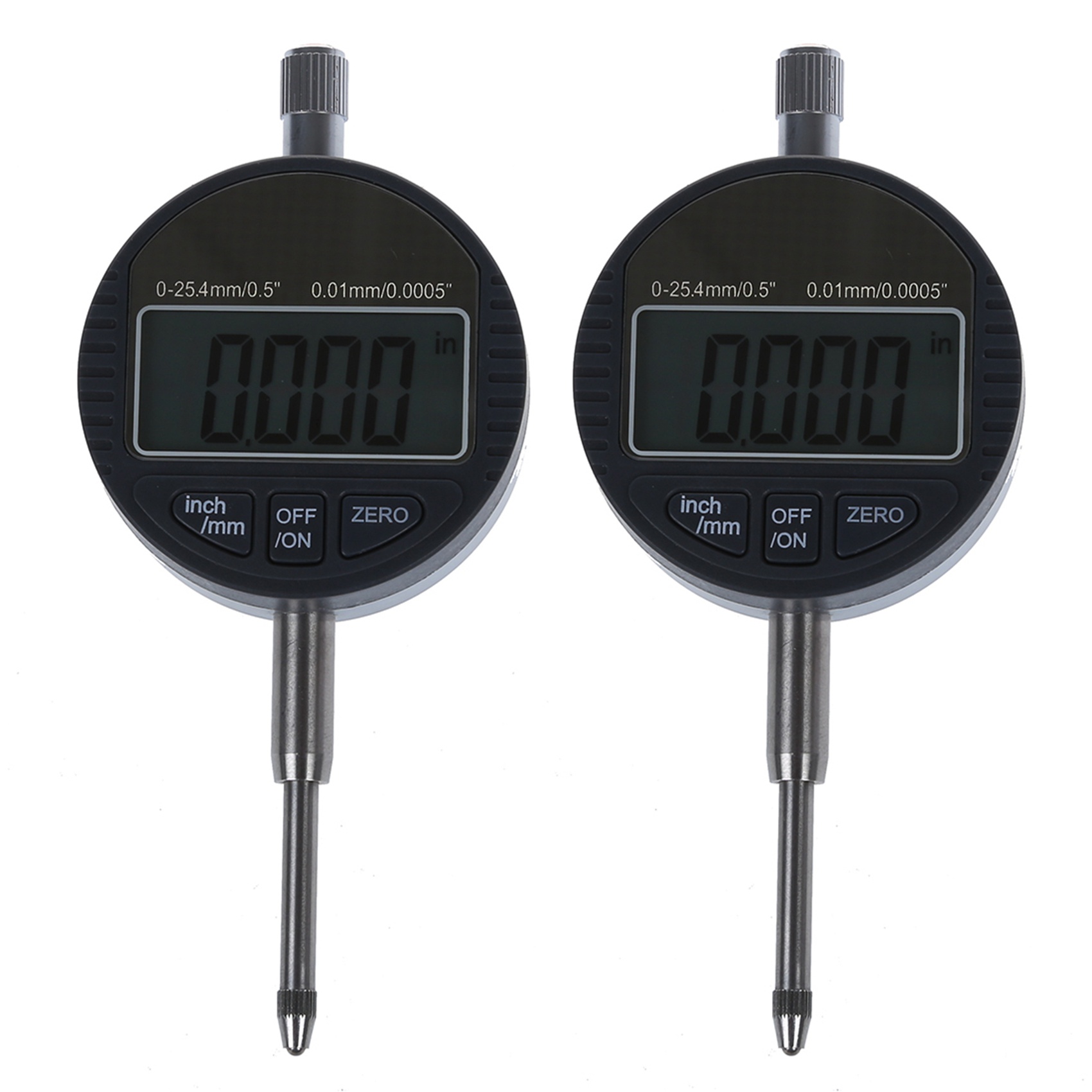 2X Digital Dial Indicator DTI 0.01mm/.0005inch Range 0-25.4mm/1inch ...