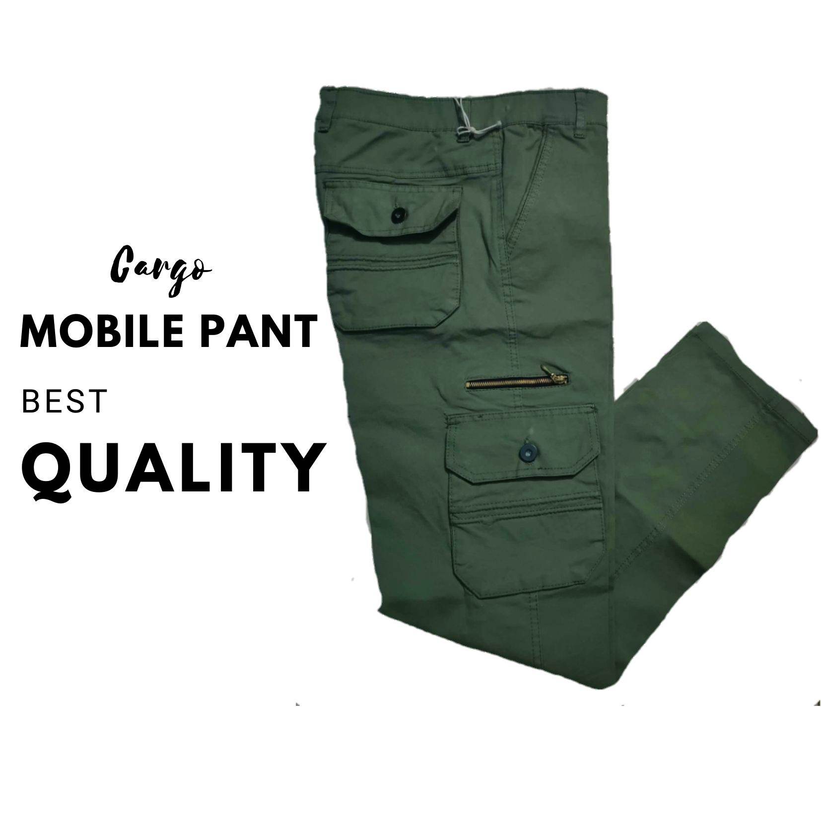 6 Pocket olive Colour Exclusive Cargo Mobile Pant for Men | Daraz.com.bd
