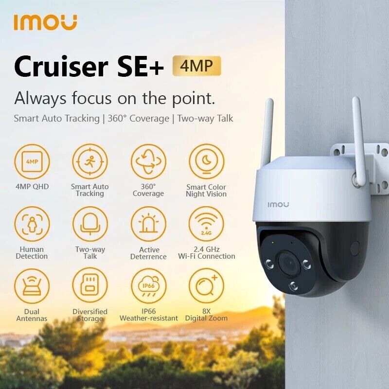 Dahua Imou Cruiser SE 4MP (IPC-S41FEP) PTZ Outdoor IP Camera Full-Color ...