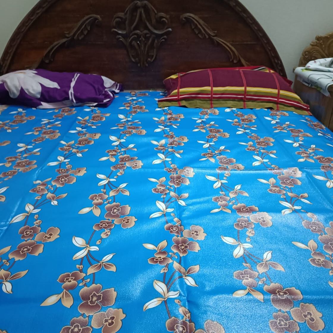 water protactor bed cover full bed rexin cover- 6/7 fit -blue | Daraz ...