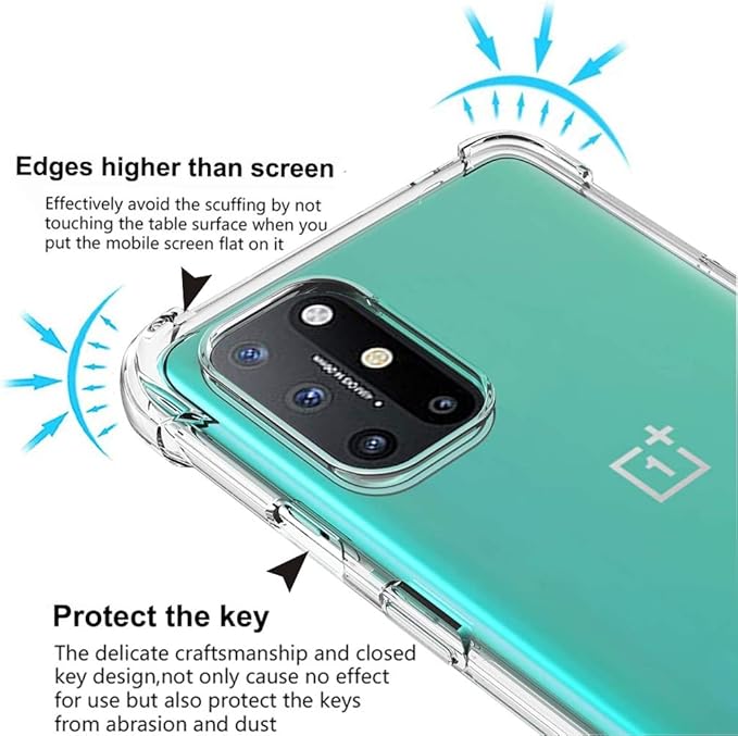 Oneplus 8T Soft Tpu Back Case – Flexible, Transparent, Shockproof Cover ...