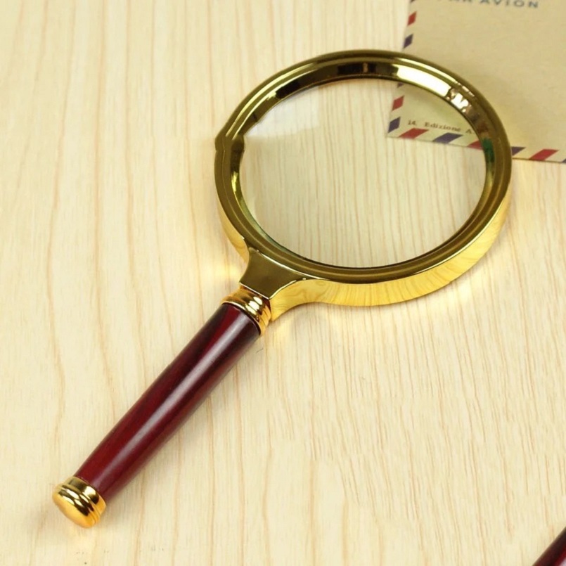 70mm Wood Handle Magnifier Zoom Magnifying Glass Lens | Daraz.com.bd