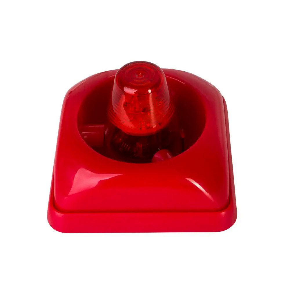 Security Alarm DC24V Alarm Siren With Flashlight 100dB Sounder Fire Siren With Strobe For ...